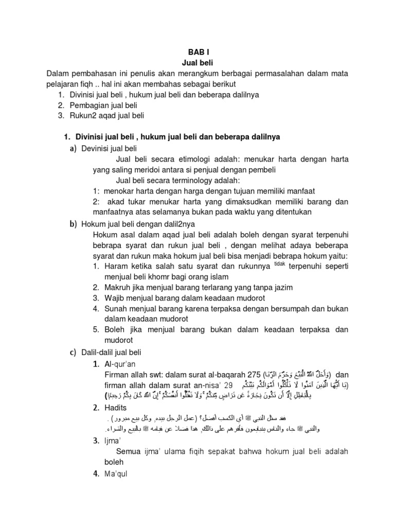 Fiqh Tingkat II Ushuluddin | PDF