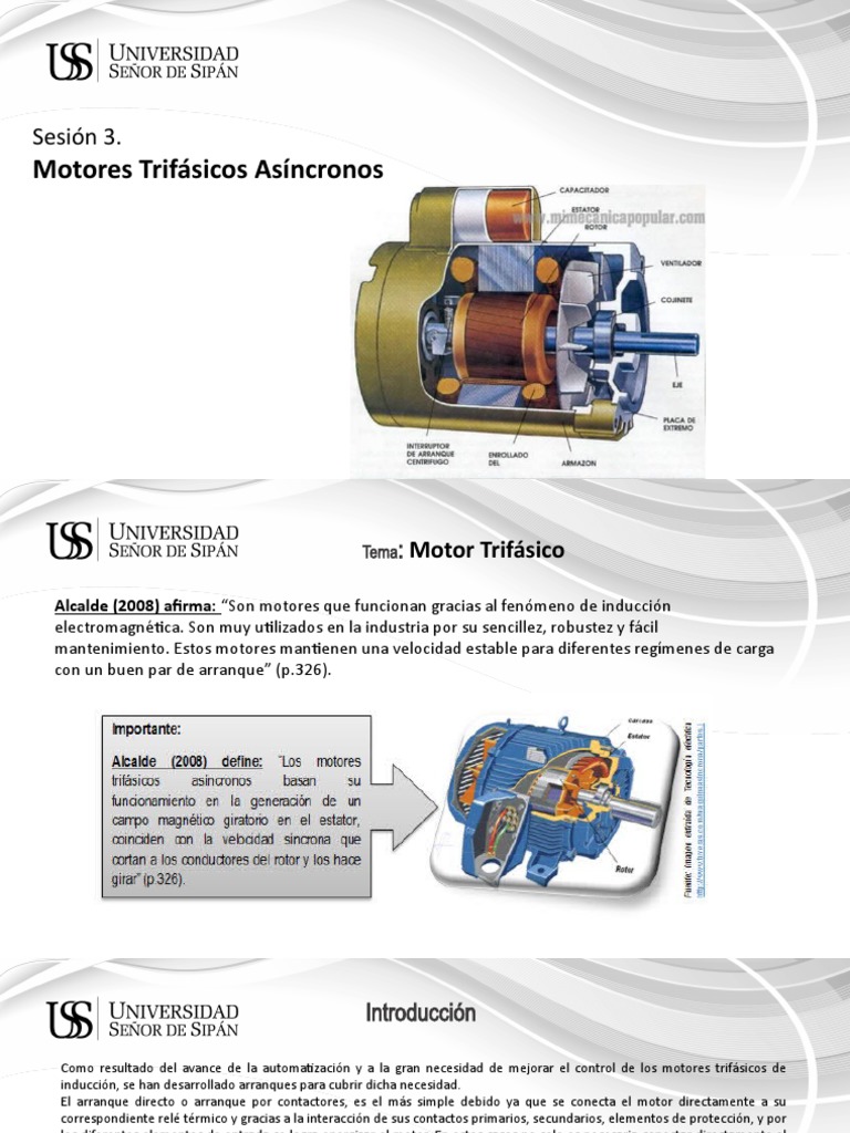 SESION 3 - Motores Trifásicos Asíncronos | PDF | Motor eléctrico ...