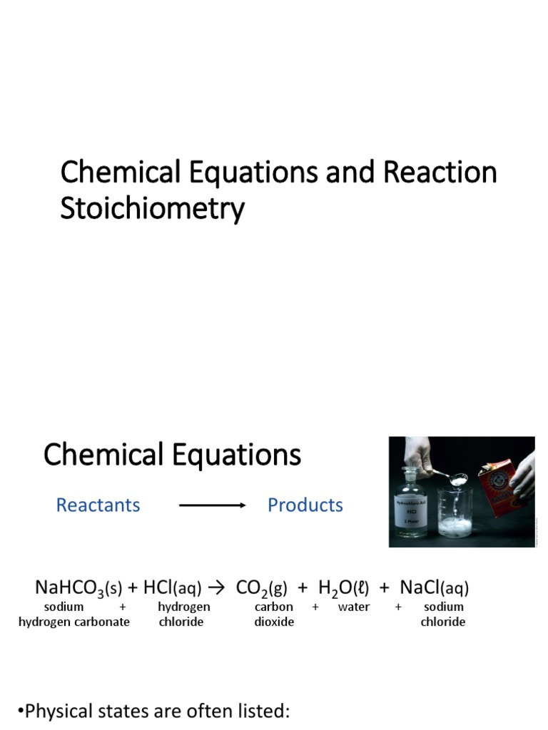 Chemical Equations and Chemical Reactions (1) | PDF | Stoichiometry ...