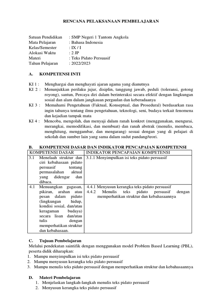 RPP Rencana Aksi 1 | PDF | Karier & Perkembangan