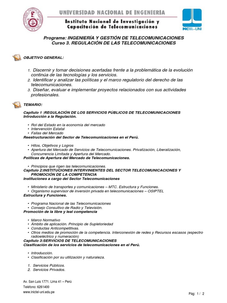C3 Regulación - de - Las - Telecomunicaciones | PDF ...