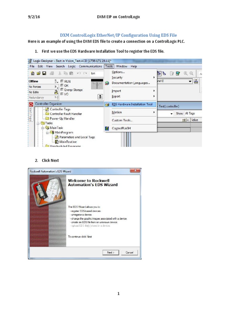 DXM EIP On ControlLogix | PDF