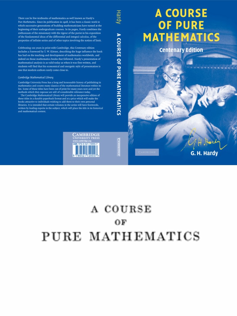 A Course of Pure Mathematics Centenary Mkadno | PDF