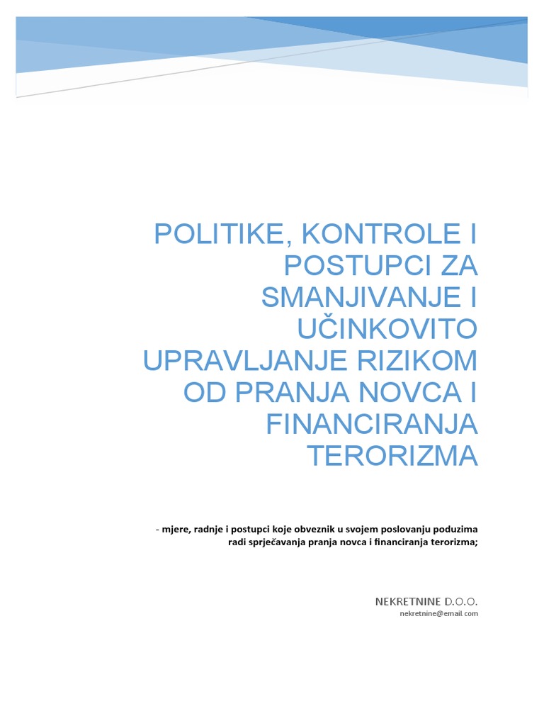 Politike Kontrole I Postupcipredlozakv10pn5b065ce072ae9 1 | PDF