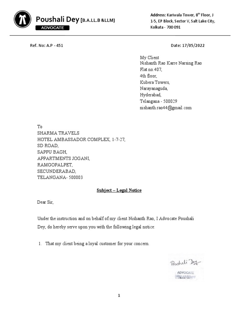 Final Legal Notice | Download Free PDF | Government | Justice