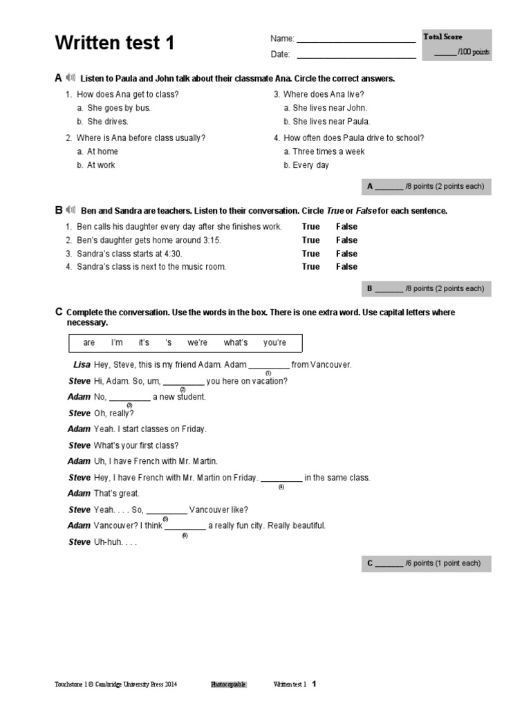 TS WT1 | PDF | Language Arts & Discipline