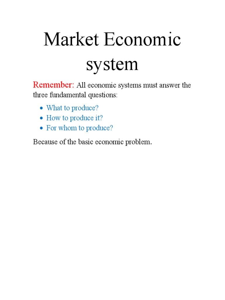 Chapter 13-Market Economic System | PDF | Economic System | Market ...