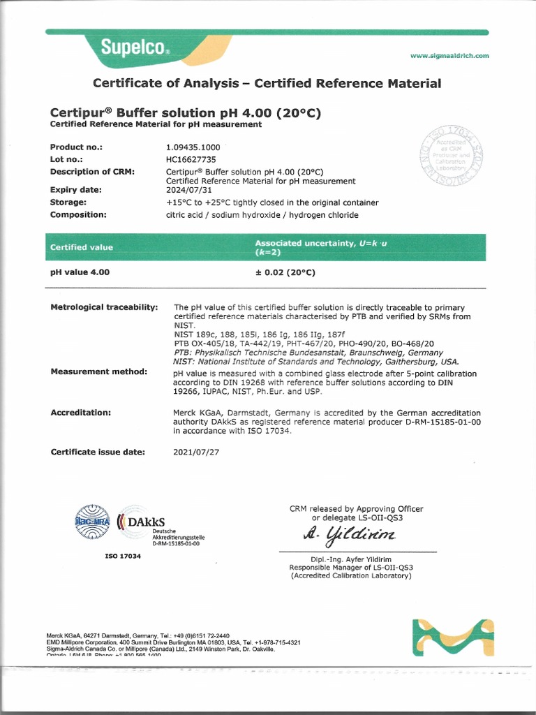 Buffer 4 Merck | PDF