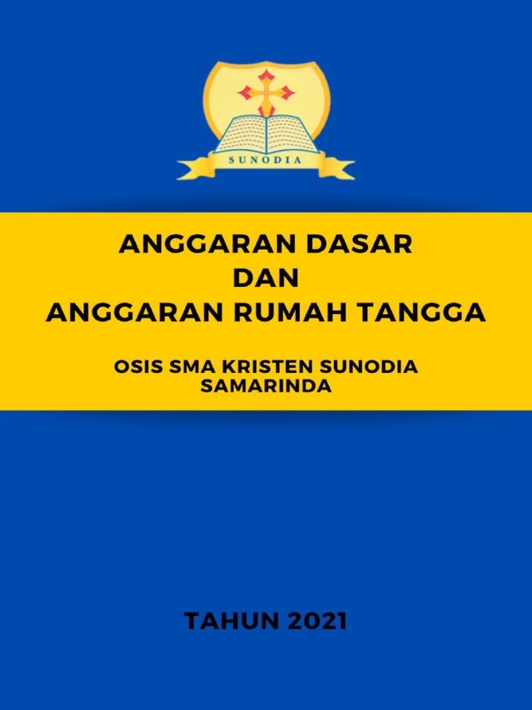 AD-ART OSIS SMA Kristen Sunodia Tahun 2021 | PDF