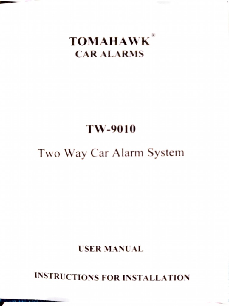 Alarma Tomahawk | PDF