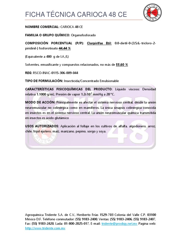 Ficha Tecnica Carioca 48 Ce | PDF | Agricultura