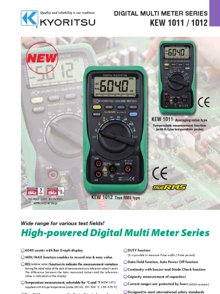 Digi Multi Kyoritsu 1011 | PDF