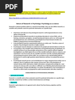 Psychology Class XI Chapter - 1 Notes Cbse | PDF | Mind | Psychology