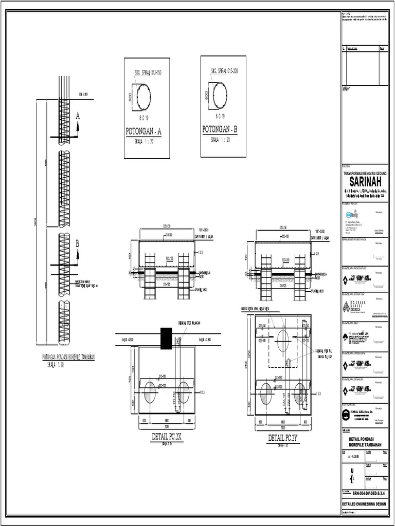 Detail Bore Pile Dan Pile Cap | PDF