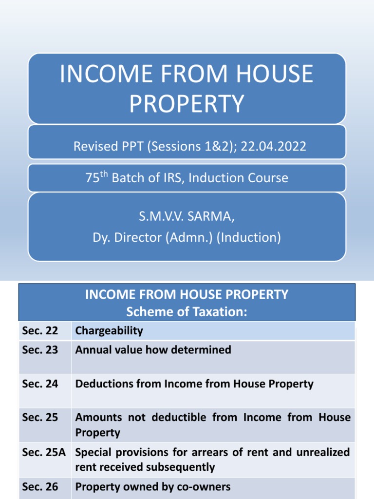5 Marks - House Property | PDF | Loans | Taxes