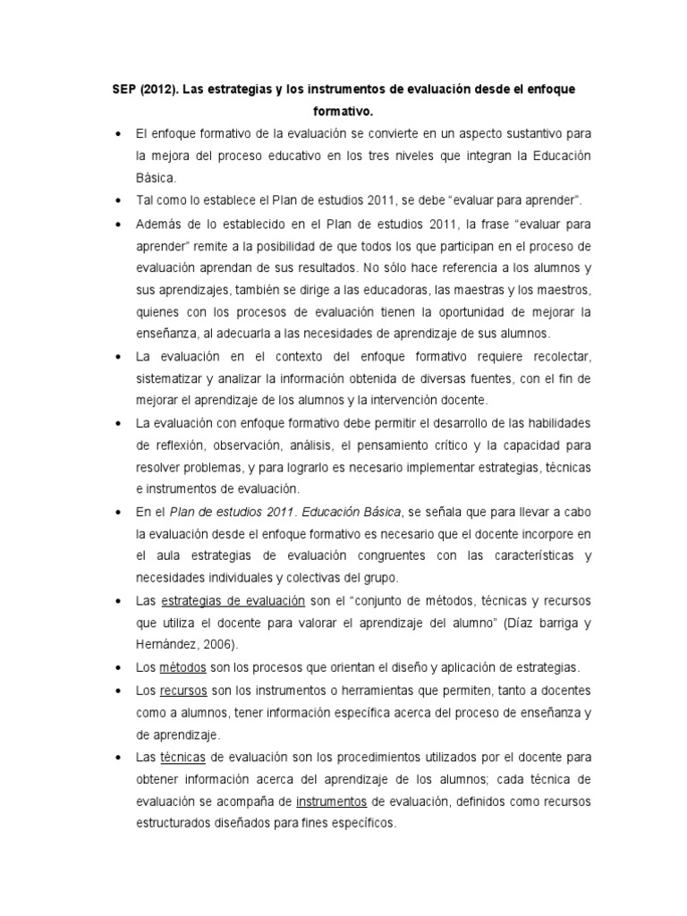 Las Estrategias y Los Instrumentos de Evaluacion.... | PDF | Evaluación | Aprendizaje