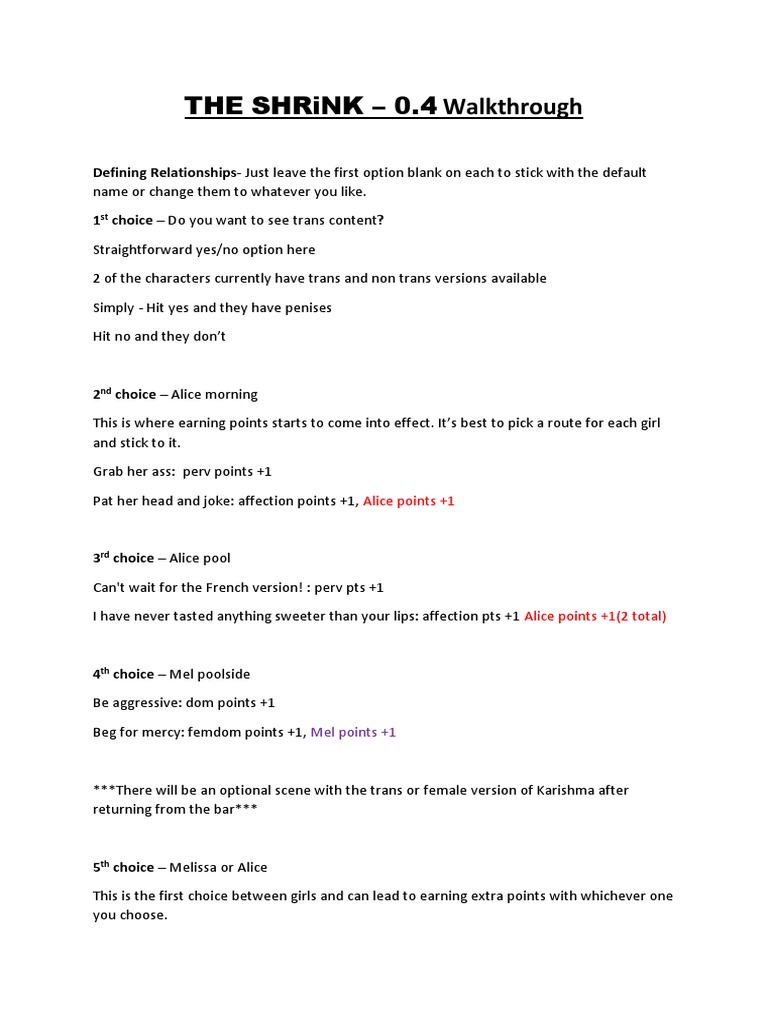 SHRiNK Walkthrough 0.4 | PDF