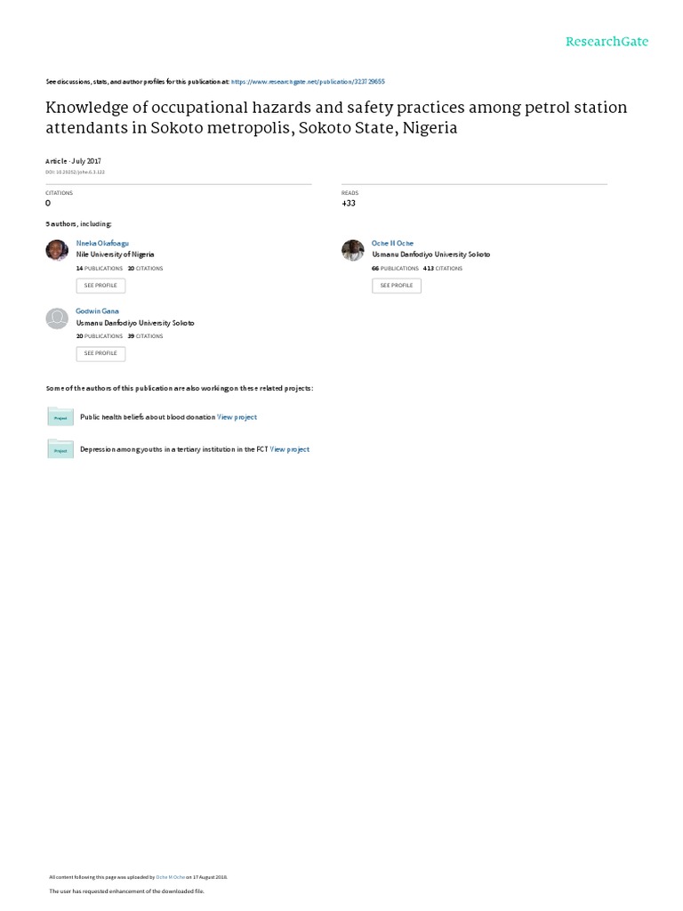 Knowledge of Occupational Hazards and Safety Pract | PDF | Personal ...