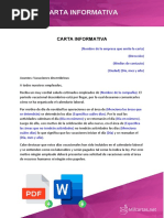 Modelo de Carta Informativa de Subida de Precios | PDF