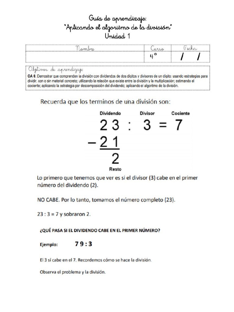 División 4° Básico | PDF