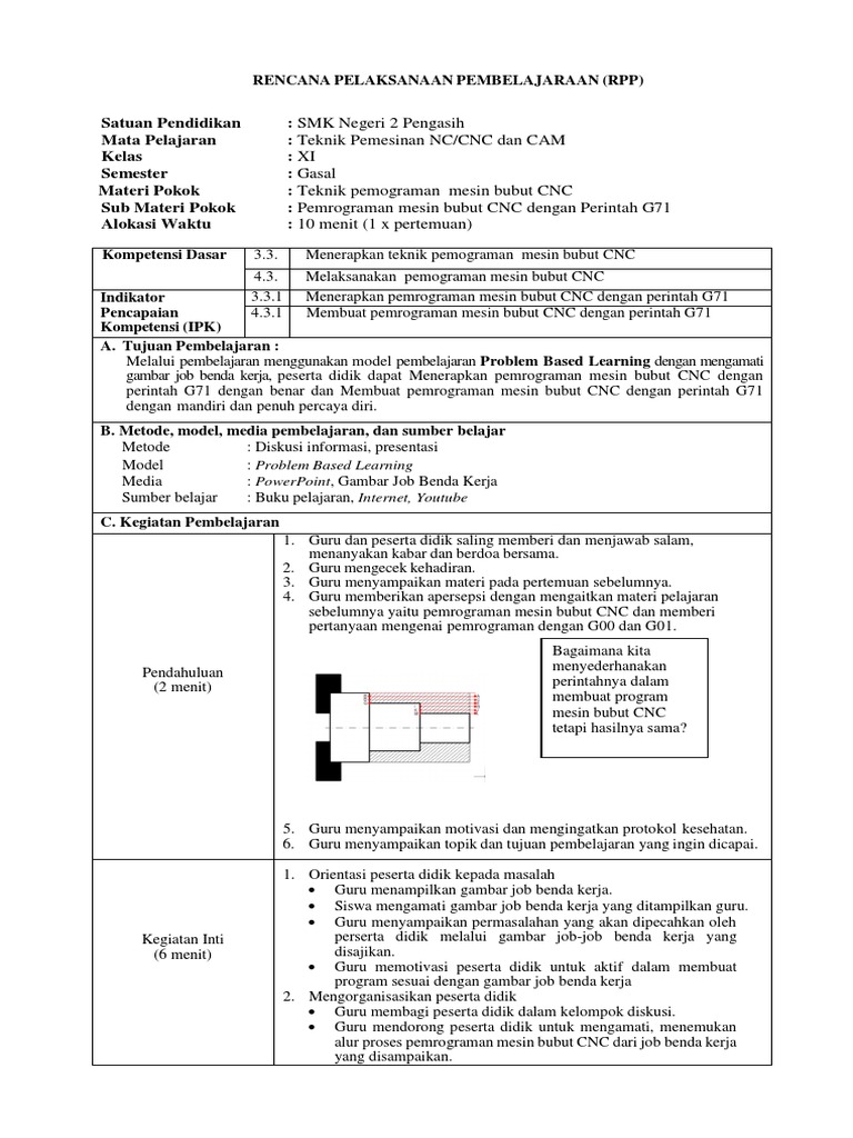 RPP Pemrograman Mesin Bubut CNC | PDF