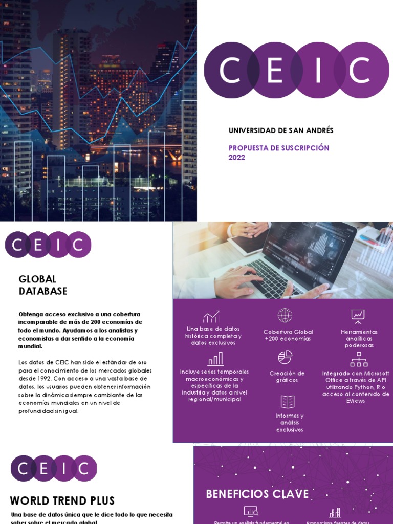 PROPUESTA EMIS GLOBAL Y CEIC - UDESA Marzo 2022 | PDF | Macroeconómica | Bases de datos