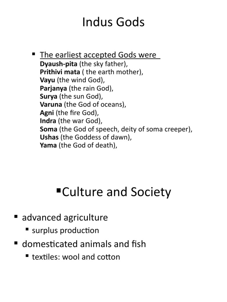 Indus Gods: The Earliest Accepted Gods Were | PDF | History
