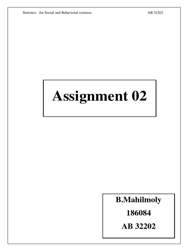 AB 32252 SSBS Assignment 2 | PDF | Statistics | P Value