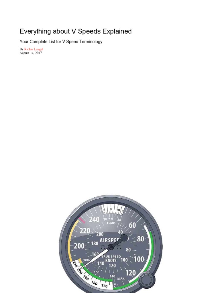 Everything About V Speeds Explained | PDF | Takeoff | Aircraft