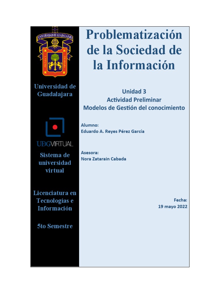 U3 - ActPreliminar - Modelos de Gestión Del Conocimiento | PDF | Conocimiento administrativo ...