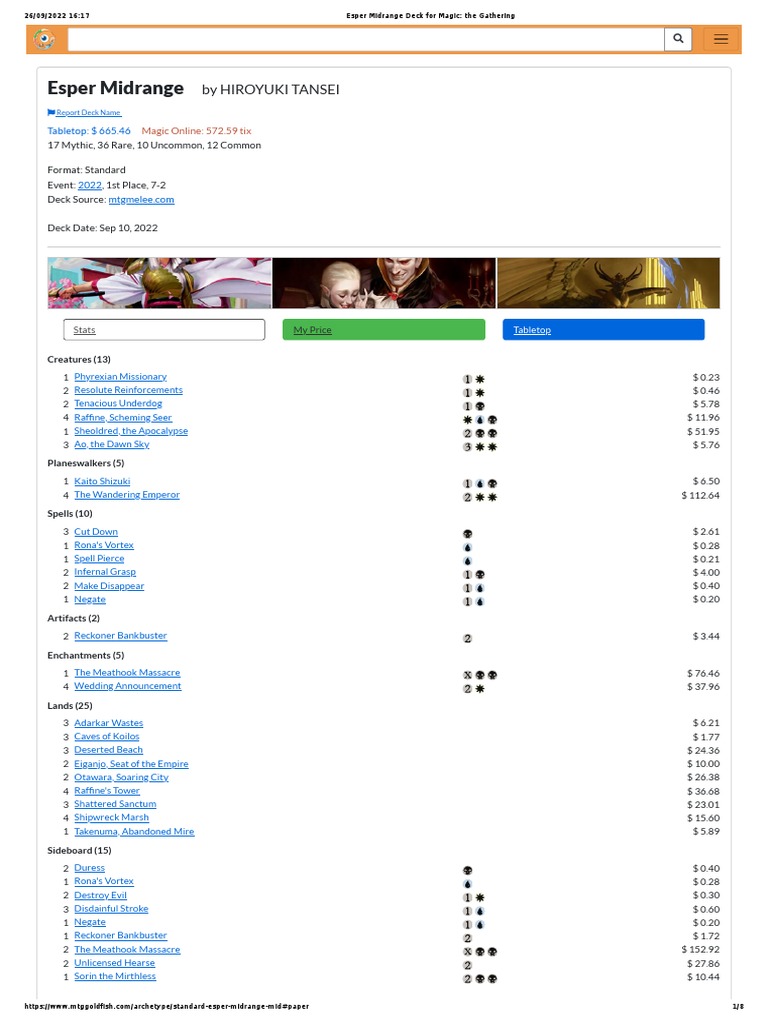 Esper Midrange Deck for Magic_ the Gathering | PDF | Wizards Of The Coast Games | Ephemera
