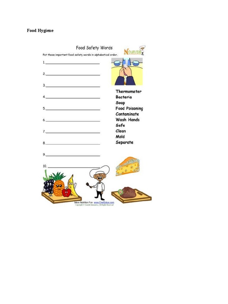 Food Hygiene First Aid Herbs and Spices Decorations and Garnishes ...