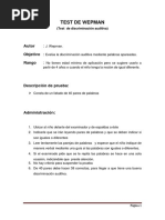 Prueba Wepman de Discriminación Auditiva | PDF | Lingüística ...