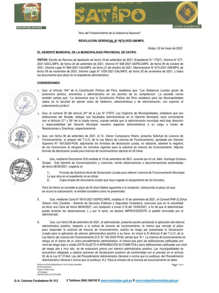 RESOLUCION para Analizar - Ocred | PDF | Instituciones sociales ...