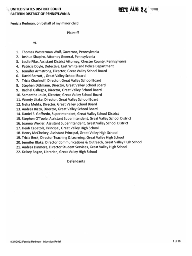 Fenicia Redman Lawsuit | PDF