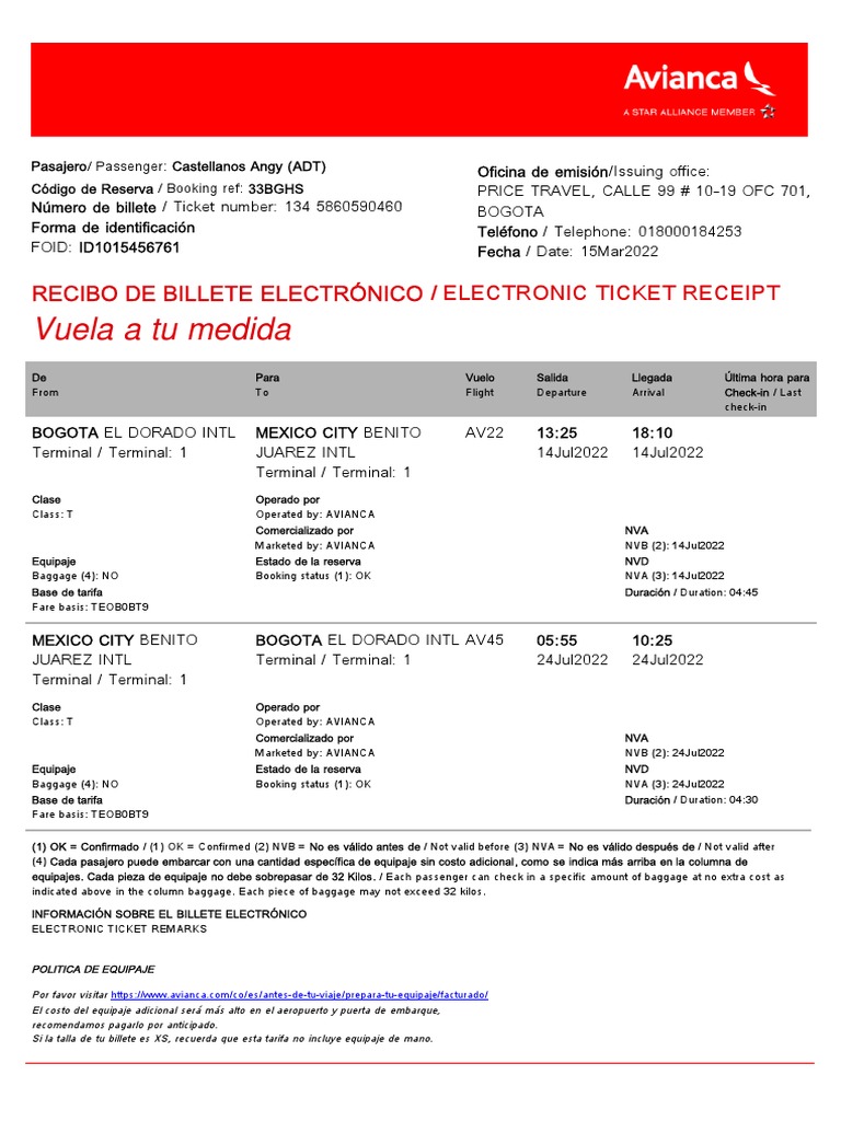 Your Electronic Ticket-EMD Receipt | PDF | Transporte | Aviación