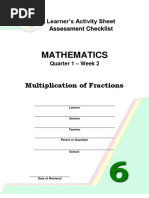 MATH 6 - Q1 - Mod3 | PDF | Division (Mathematics) | Fraction (Mathematics)