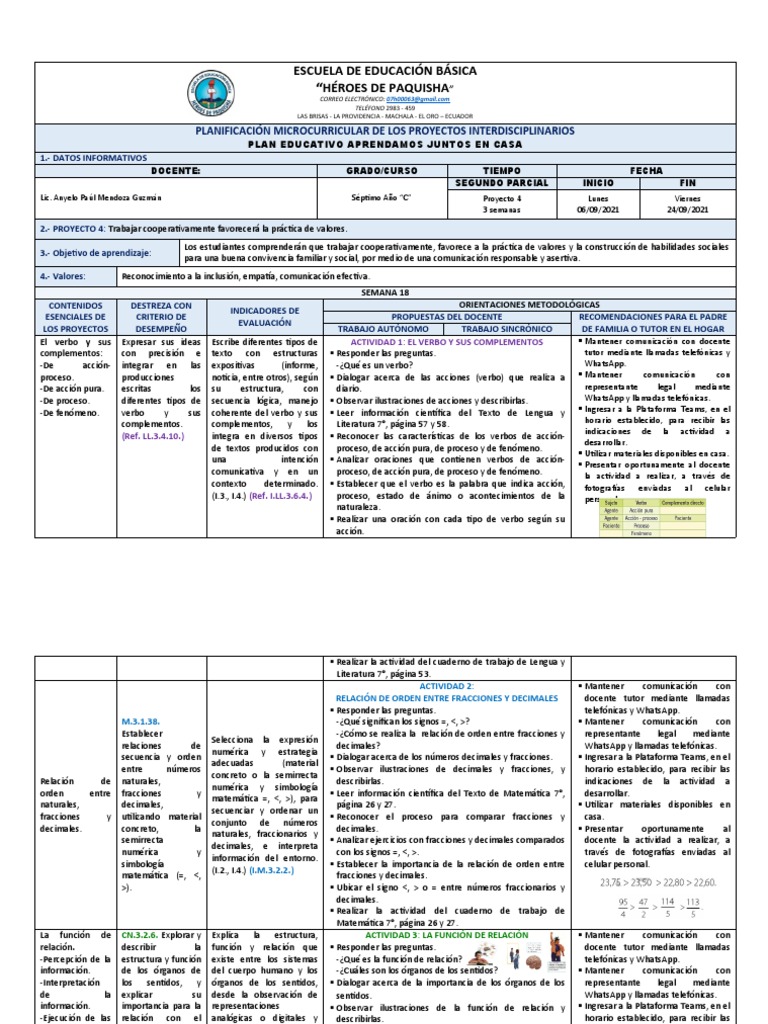 Planificación 7° C | PDF | Adverbio | Comunicación