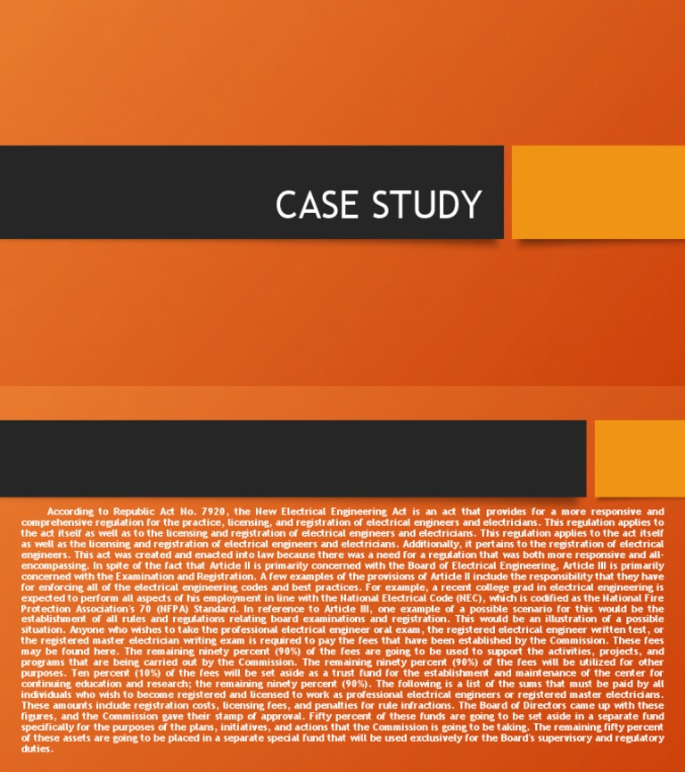 Case Study | PDF | Electrician | Engineer