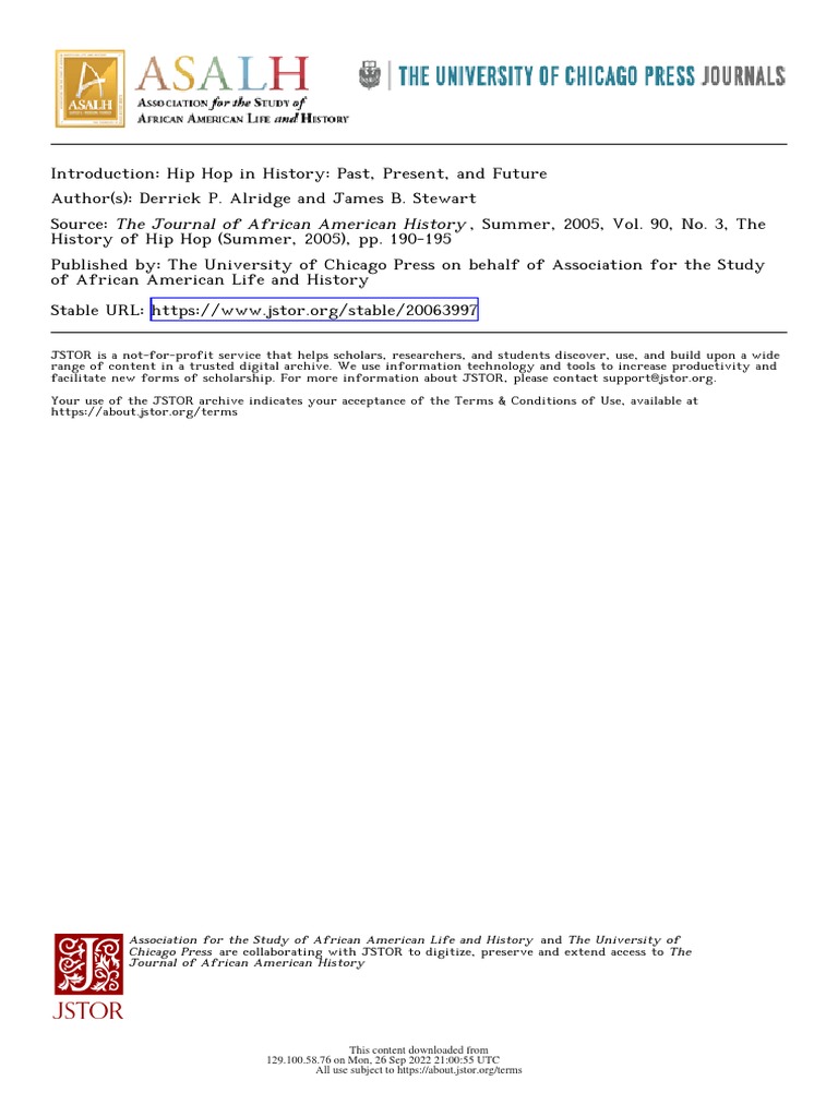 Hip Hop in History: Past, Present, and Future | PDF | Hip Hop | Hip Hop ...
