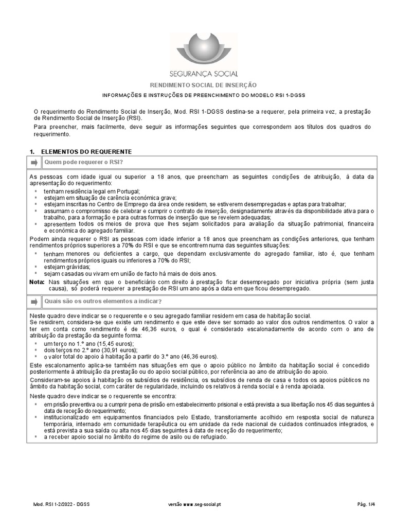 Rsi 1 2 DGSS | PDF | Conta de transação | Economia