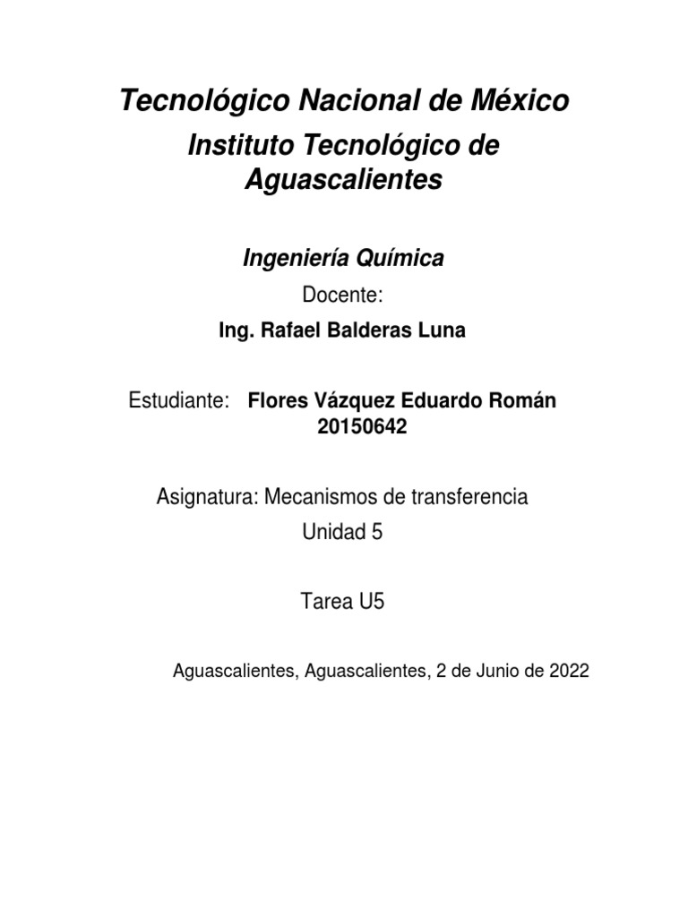 Tarea U5 | PDF | Ciencia y matemáticas