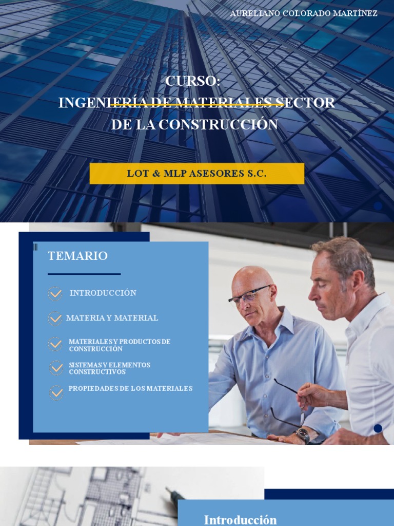 Anexo 3. Curso Ingeniería de Materiales Sector de La Construcción | PDF ...