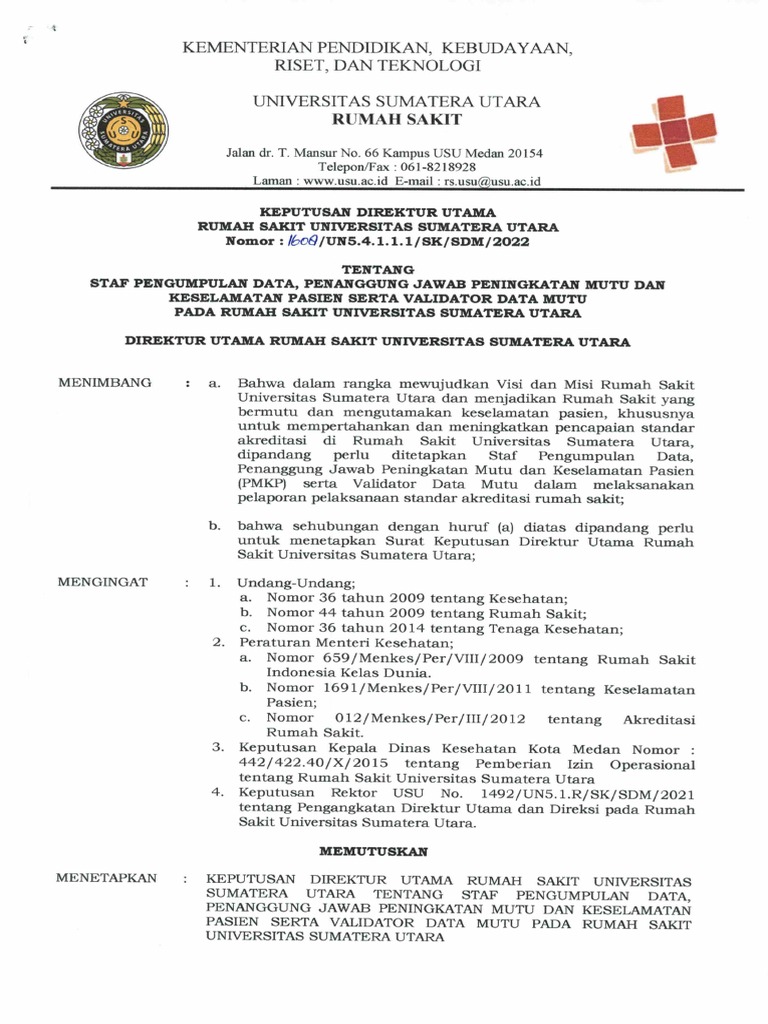 SK Pengumpul Data, SK PJ PMKP Unit, SK Validator | PDF