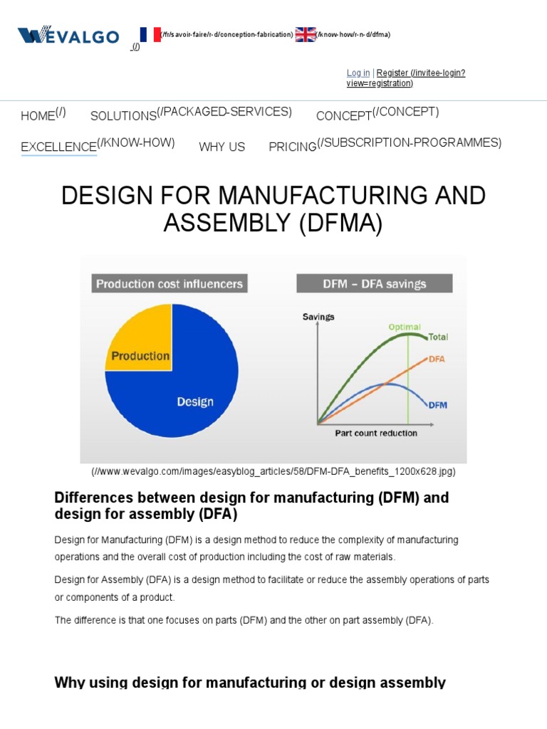 Design For Manufacturing and Assembly (DFMA) | Download Free PDF | Modularity | Screw