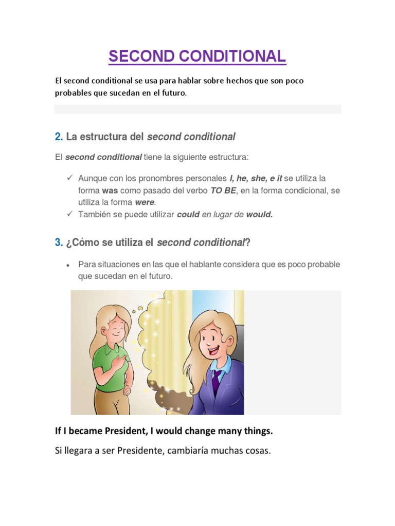 Guía del Second Conditional | PDF | Artes del Lenguaje y Comunicación ...