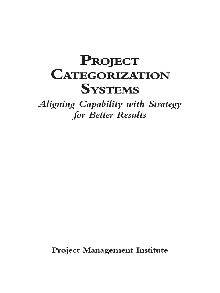 Project Categorization Systems | PDF | Project Management | Focus Group