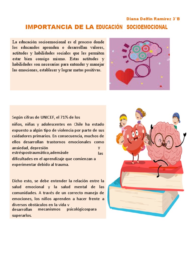 Importancia de La Educacion Socioemocional | PDF | Las emociones | Aprendizaje