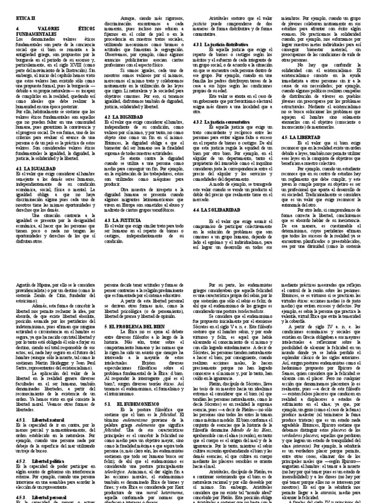 11va Separata Filosofia - Etica II | PDF | Immanuel Kant | Felicidad