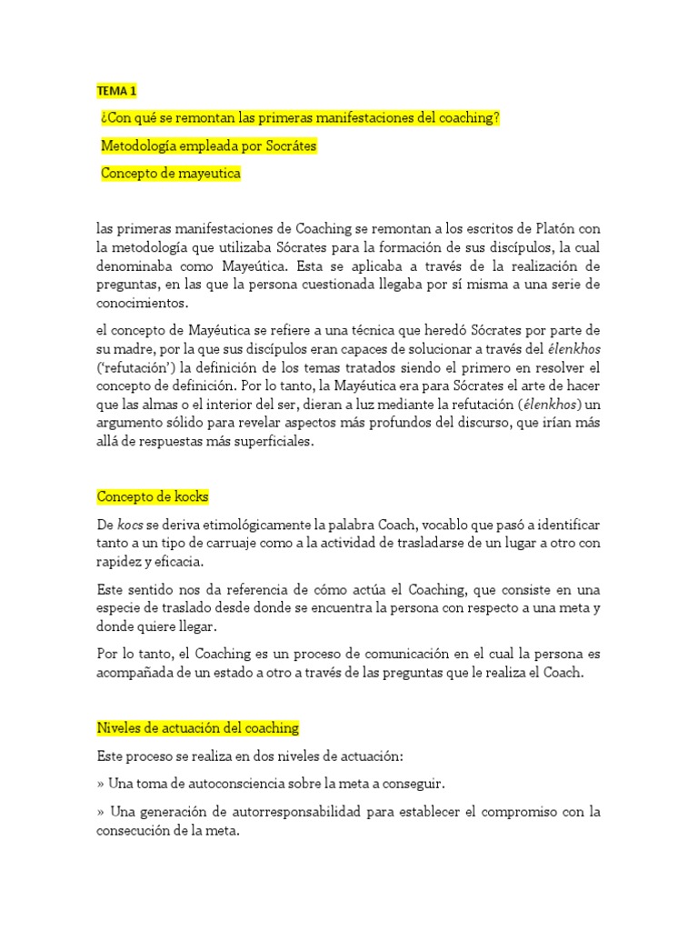 Historia y Fundamentos del Coaching | PDF | Liderazgo | Comportamiento